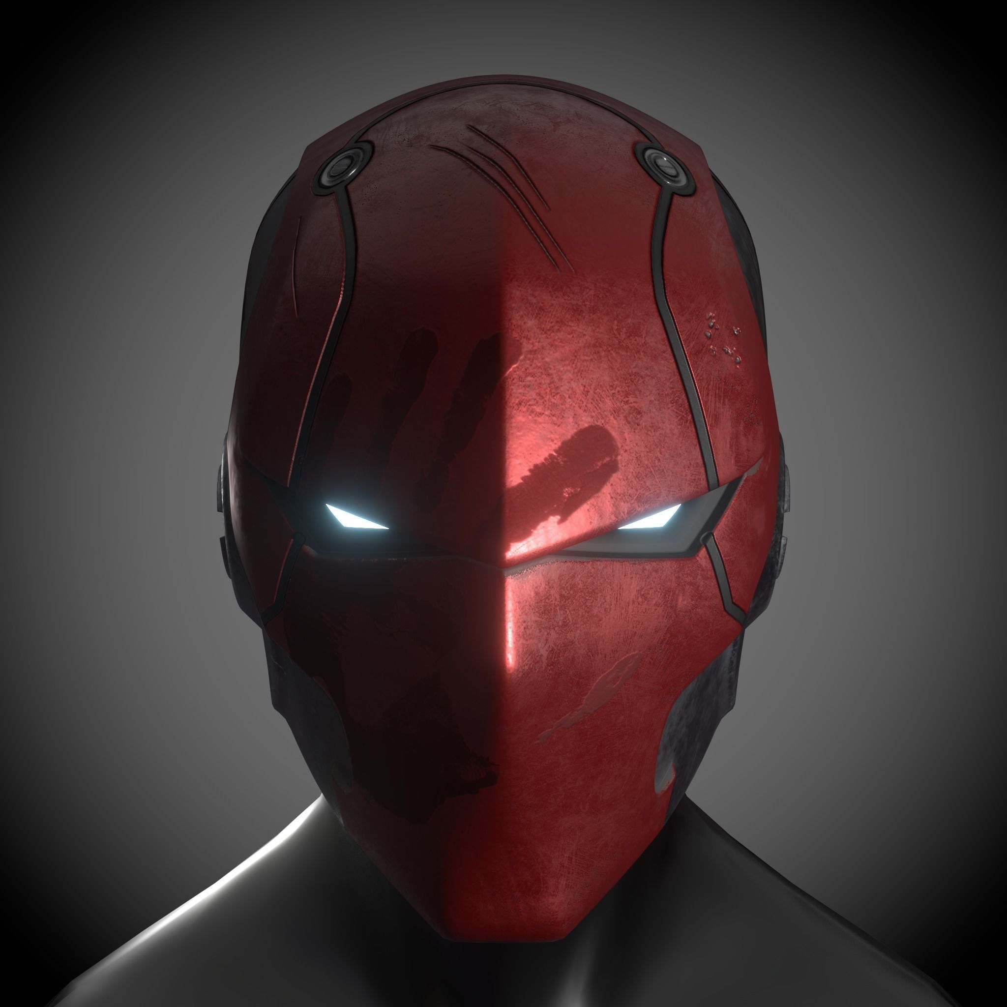 Red Hood Helmet 3D model 3D printable | CGTrader