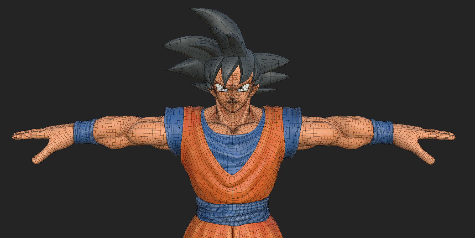 3D model Character - Dragon Balls Goku Fan Art VR / AR / low-poly ...