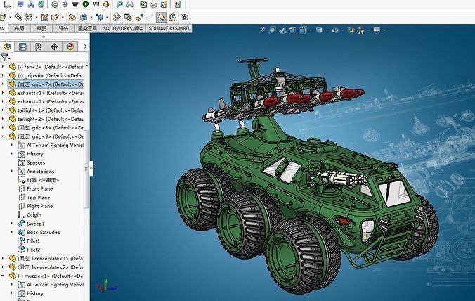Land Missile armoured SUV tank 3D model 3D printable | CGTrader