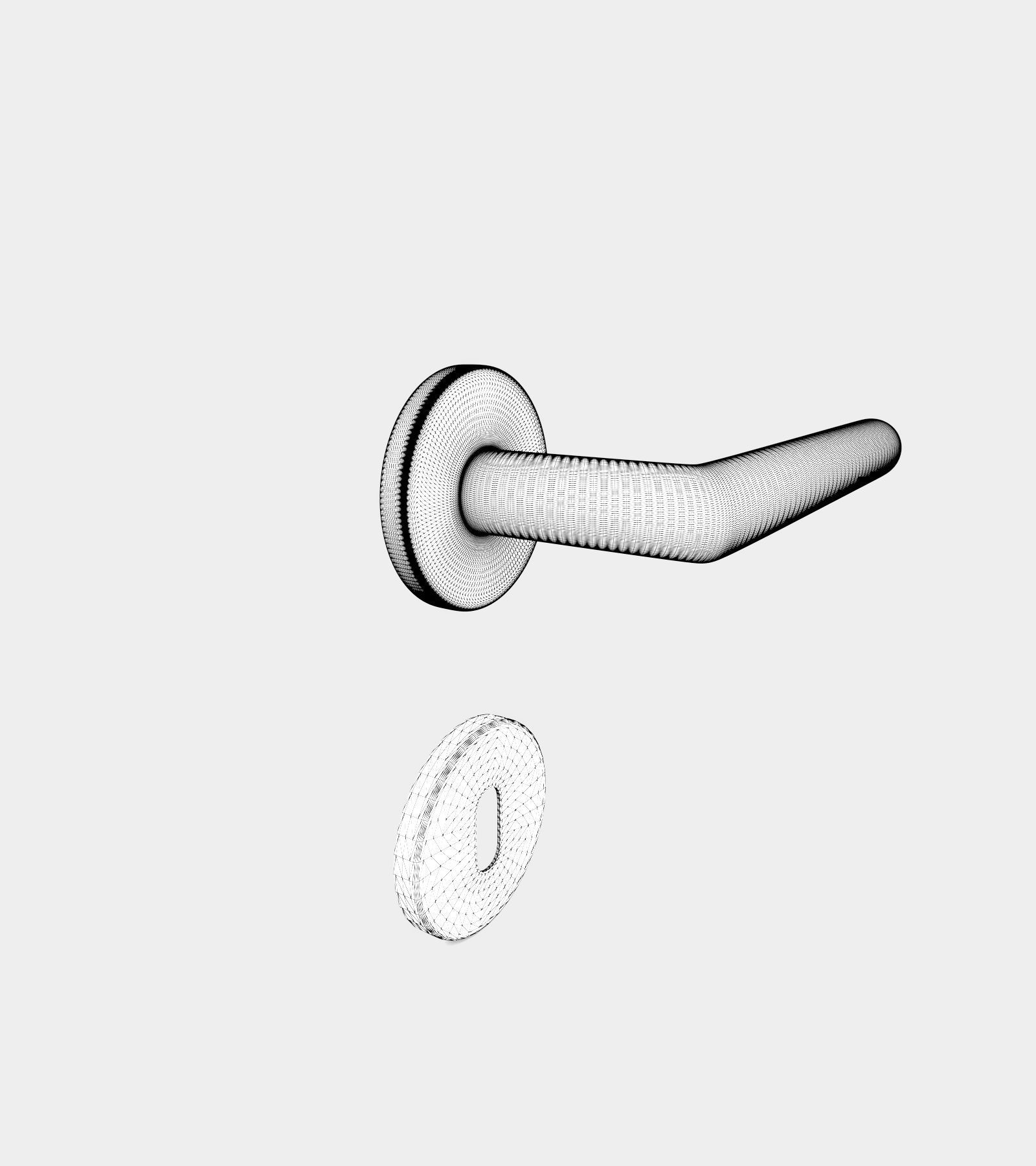 Round door handle 3D model | CGTrader