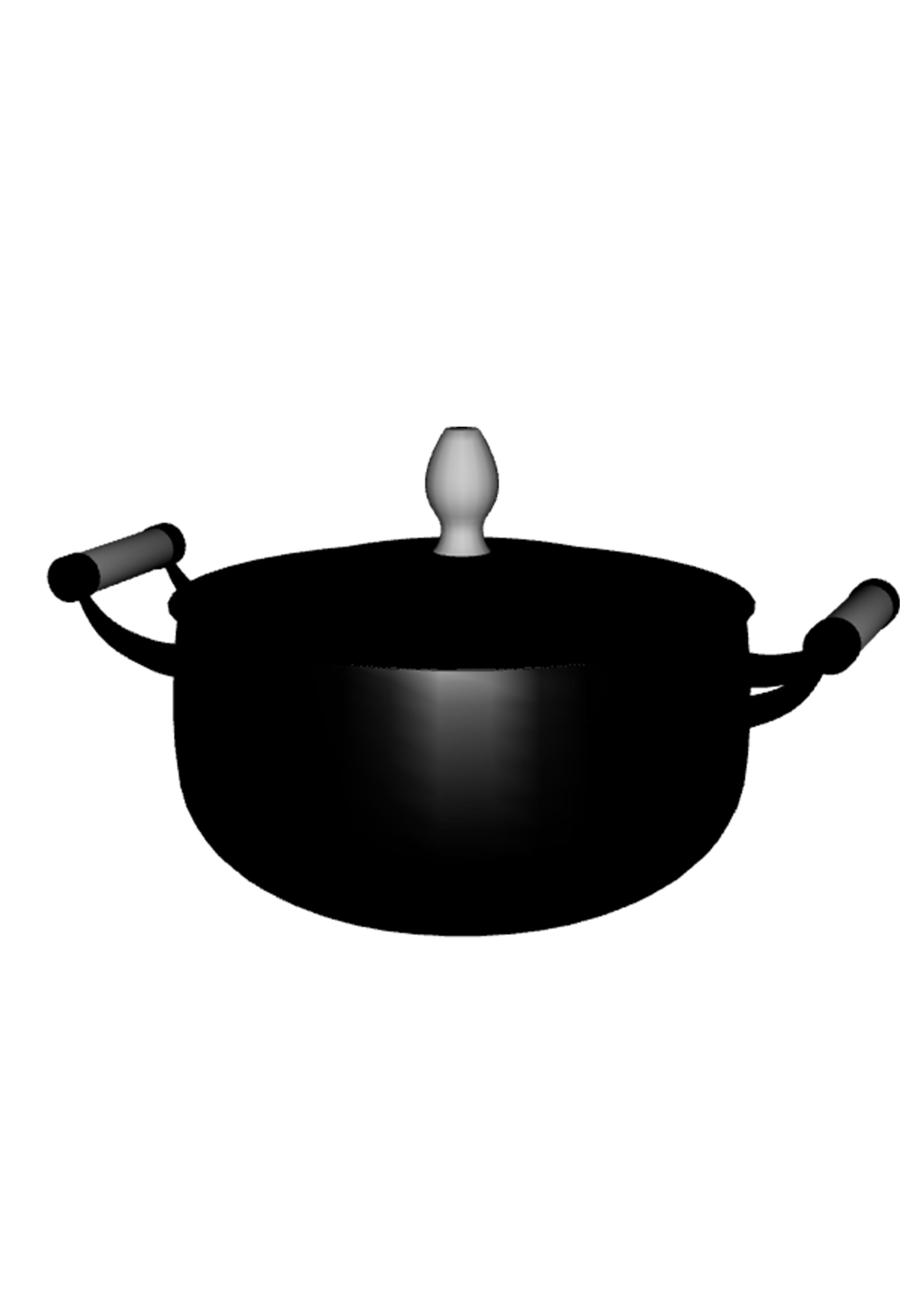 3D model Cooking pot VR / AR / low-poly OBJ FBX