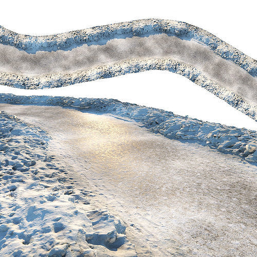 3D model Seamless winter pavement VR / AR / low-poly | CGTrader