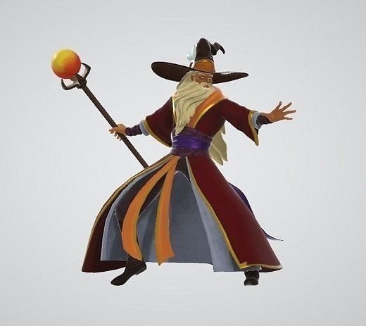 Wizard with wand 3D model | CGTrader