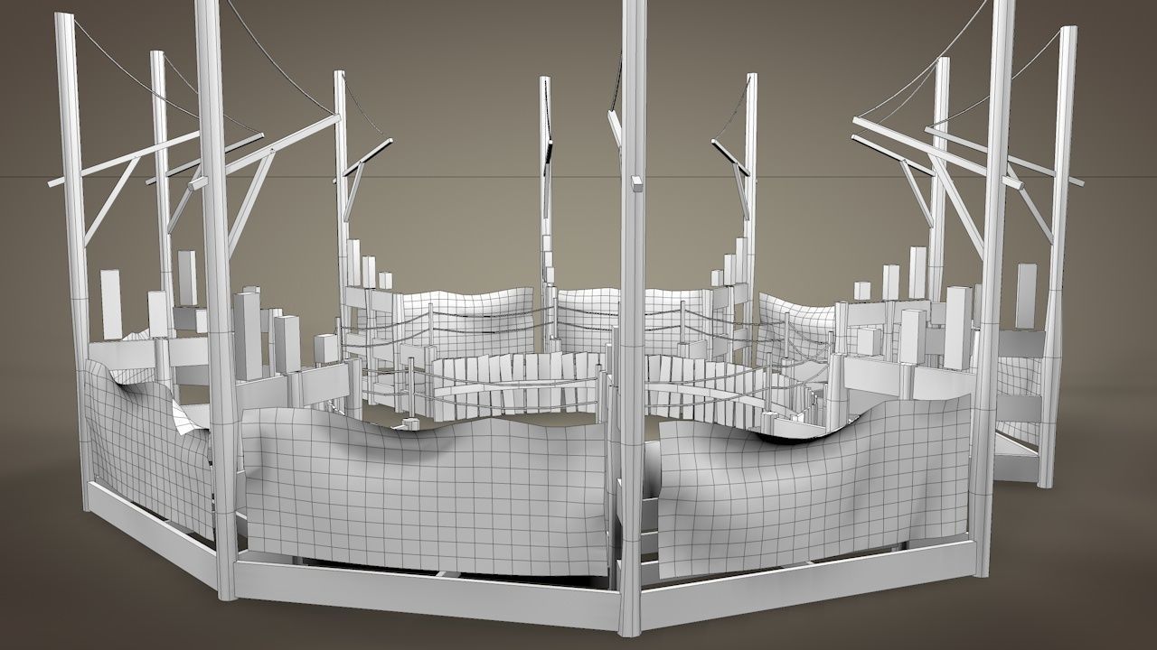 3D model Wooden Battle Arena VR / AR / low-poly | CGTrader