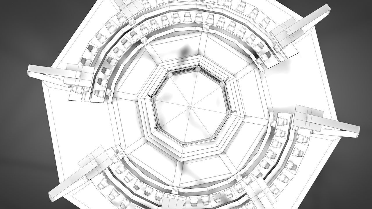 3D model Futuristic MMA Combat Cage VR / AR / low-poly | CGTrader