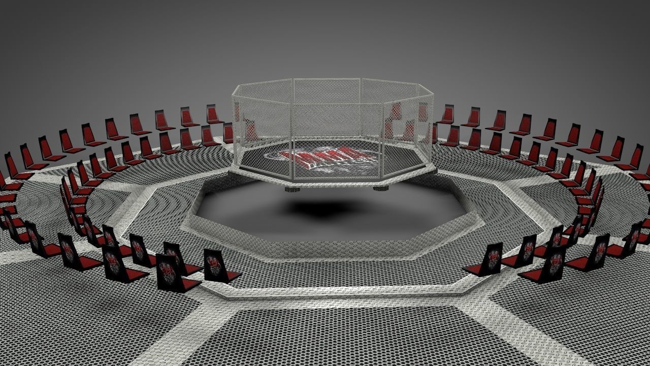 3D model Futuristic MMA Combat Cage VR / AR / low-poly | CGTrader
