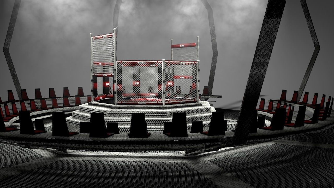 3D model Futuristic MMA Combat Cage VR / AR / low-poly | CGTrader