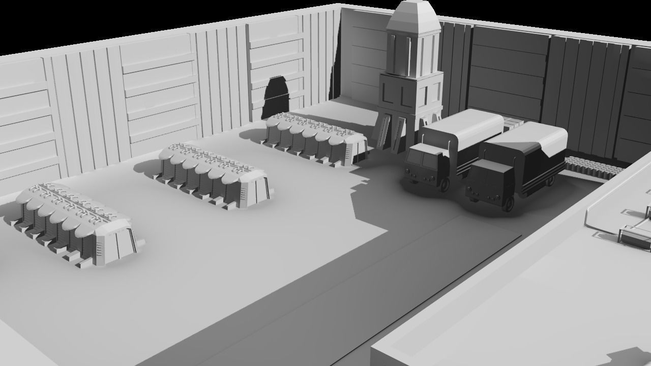 Sci- Fi Military Base free VR / AR / low-poly 3D model | CGTrader