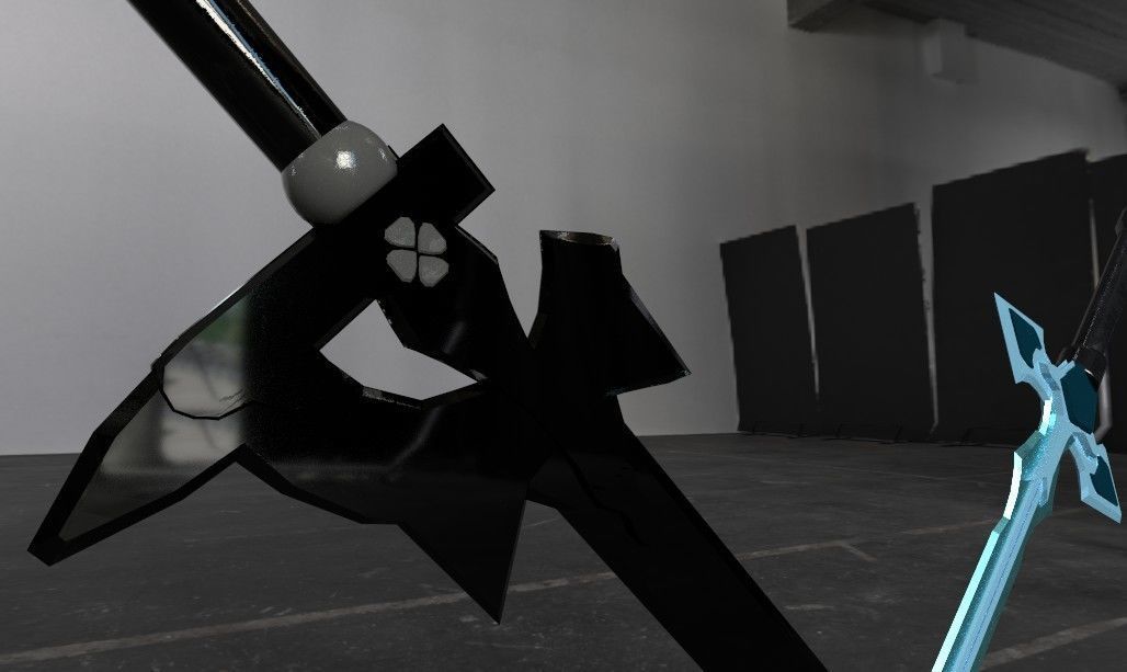3D model Swords - Dark Repulser and Elucidator - Sword Art Online VR ...