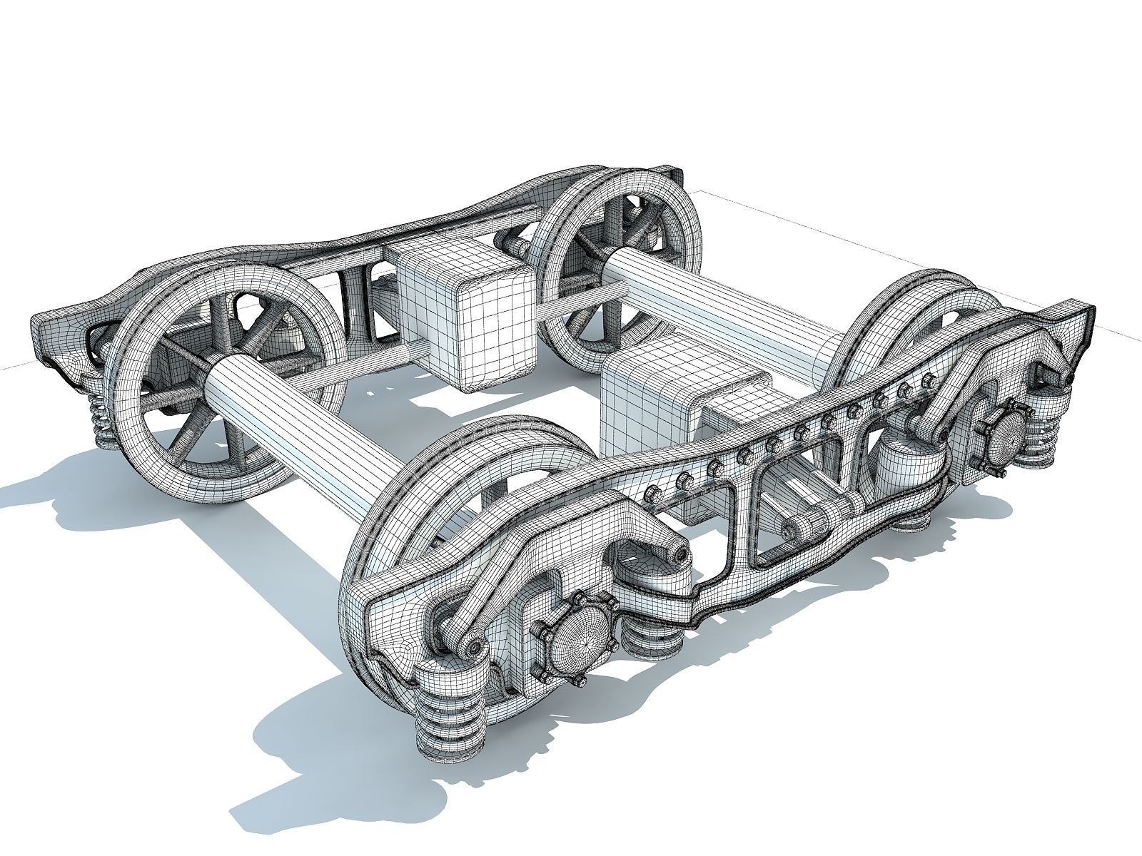 Train Bogie Wheels 3D model | CGTrader