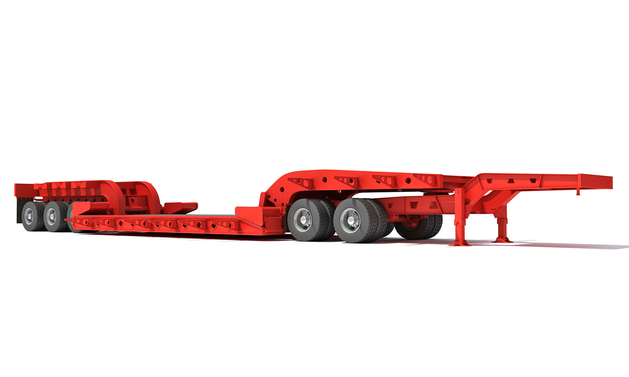 Lowboy Trailer 3D model | CGTrader