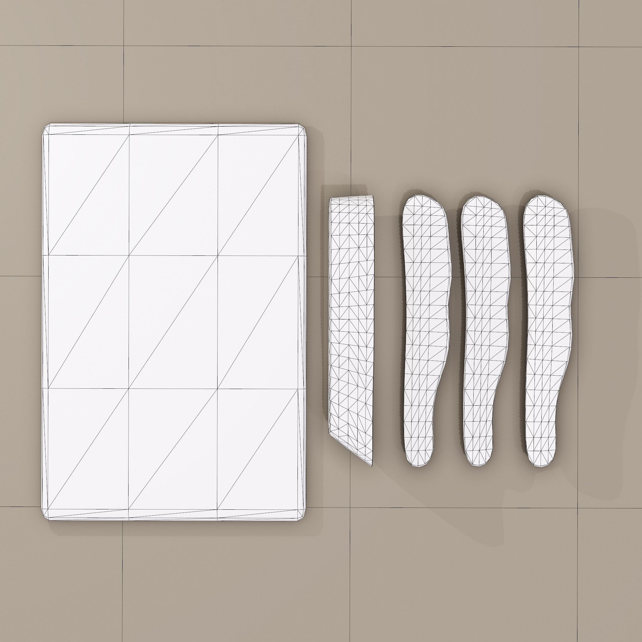 3D model Bacon on Cutting Board VR / AR / low-poly | CGTrader