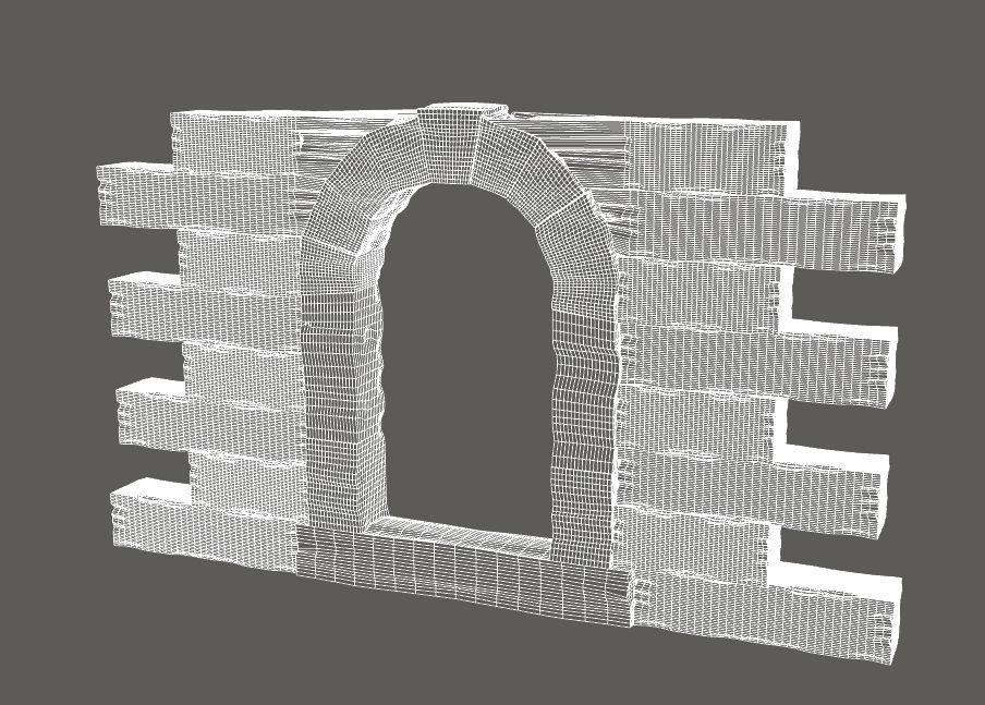 Arched stone window with blocks 3D model | CGTrader