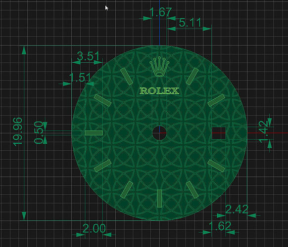 Rolex clock face 3D model 3D printable | CGTrader