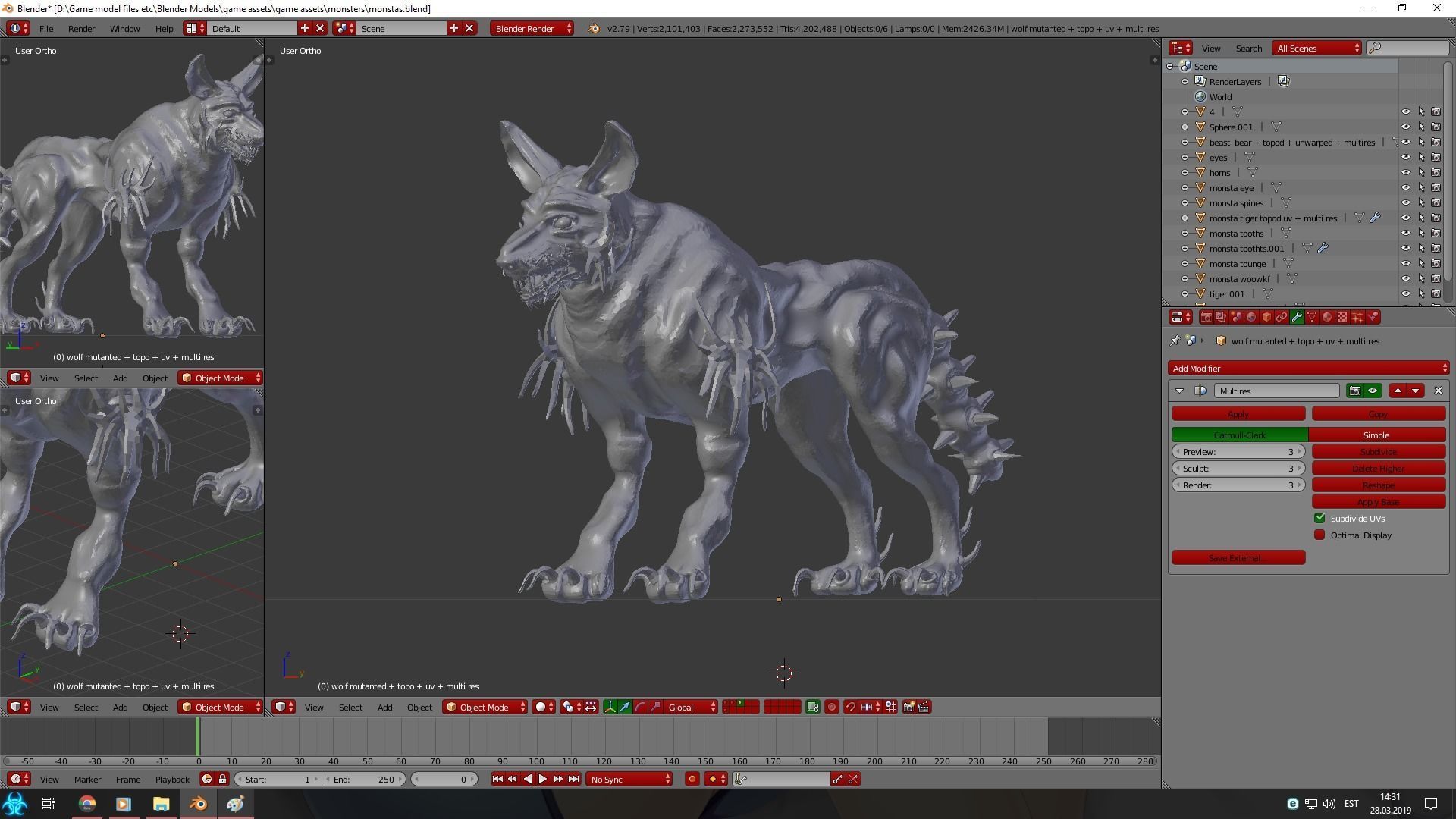 infected monsters 3D model | CGTrader