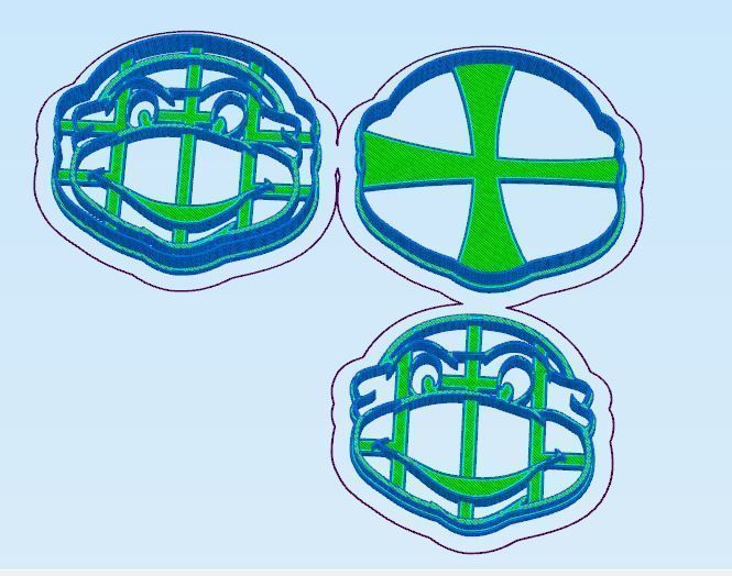 Ninja Turtle Head Cookie Cutter Set 3D model 3D printable | CGTrader