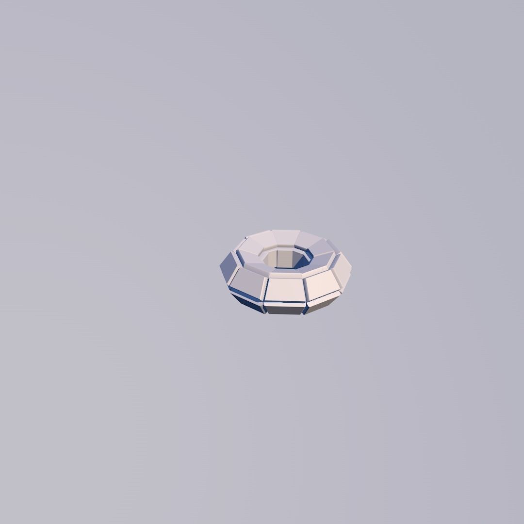 Sci Fi Torus Object No5 - Pyramid Sphere Torus 2019 Low Poly 3D model ...