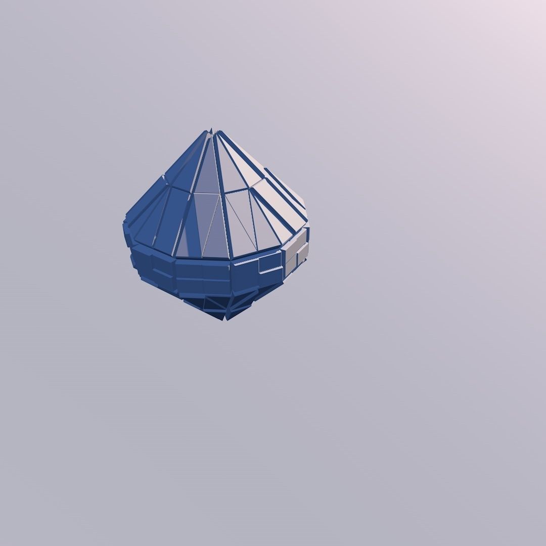 Sci Fi Object No 24 - Pyramid Sphere Torus 2019 Low Poly 3D model ...