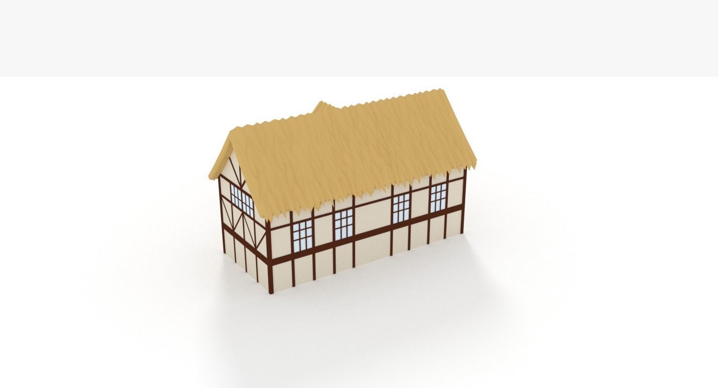 3D model Thatched Roof House model VR / AR / low-poly | CGTrader
