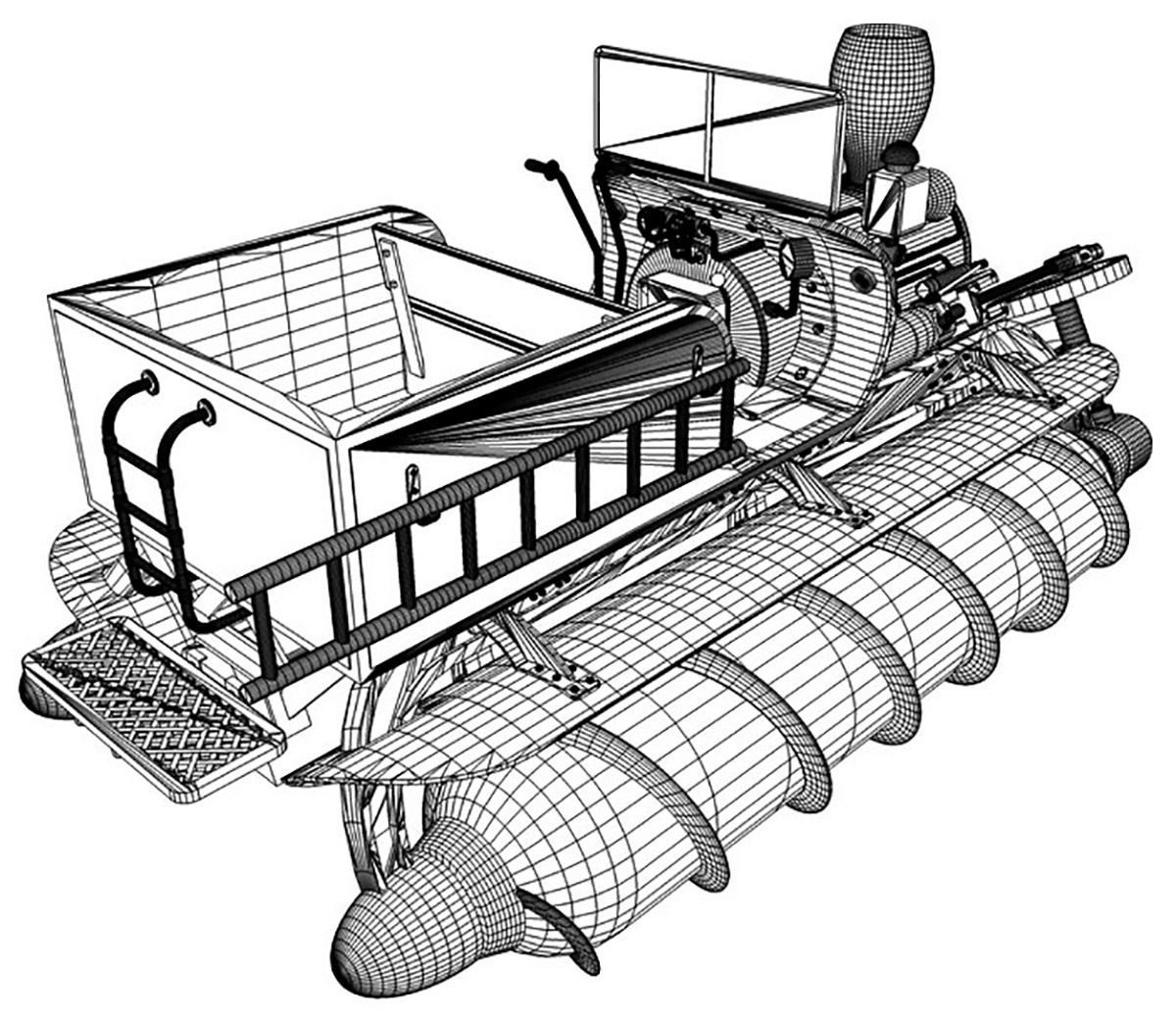 Screw propelled vehicle 3D model | CGTrader