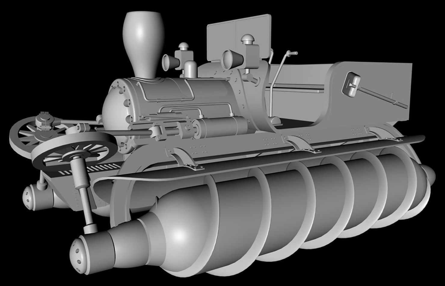 Screw propelled vehicle 3D model | CGTrader