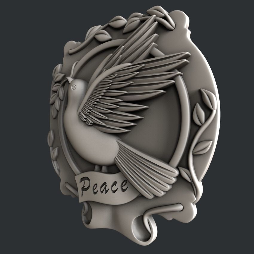 3d STL models for 3d printer dove peace 3D model 3D printable | CGTrader