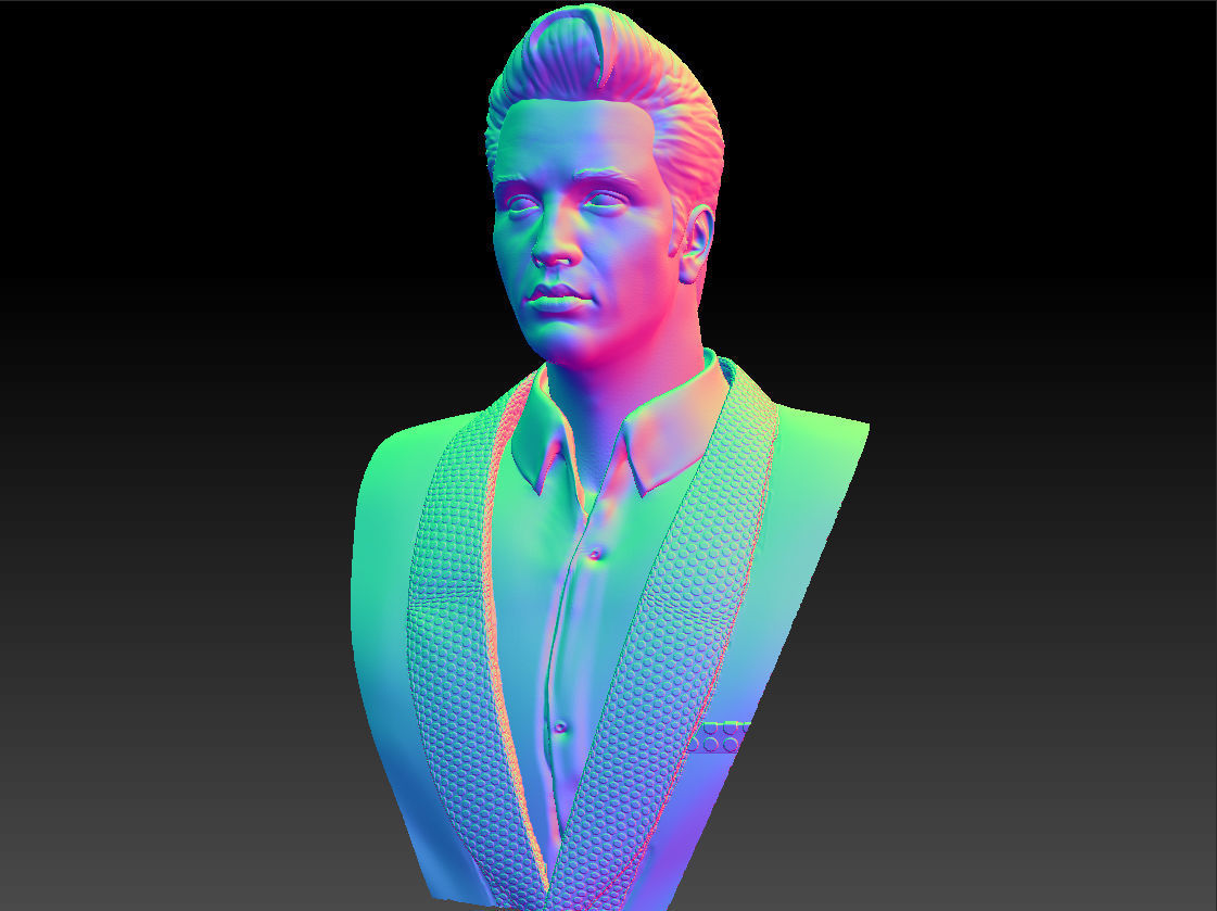 Elvis Presley 3d model The King 3d print bust 3D model 3D printable ...