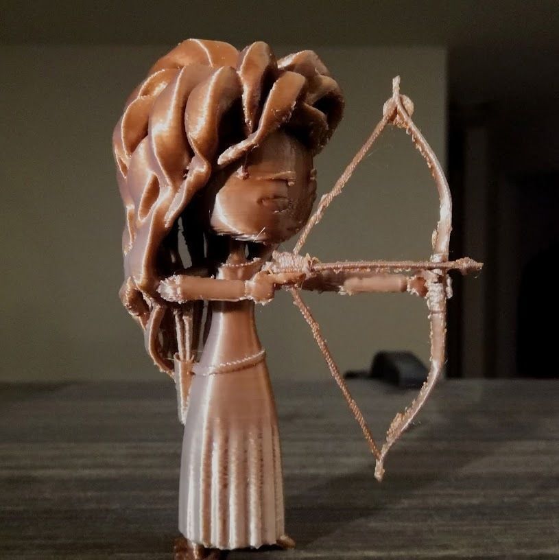 Merida girl in dress 3D model 3D printable | CGTrader