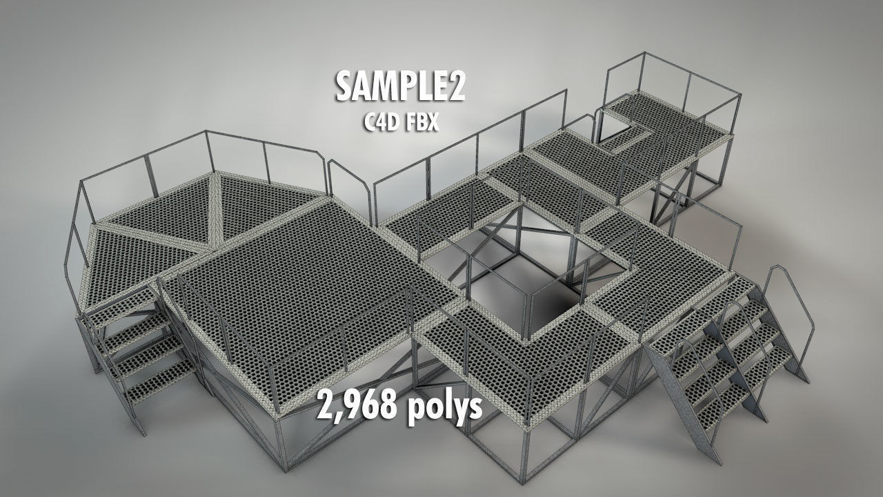 3D model Galvanized Metal Stages VR / AR / low-poly | CGTrader