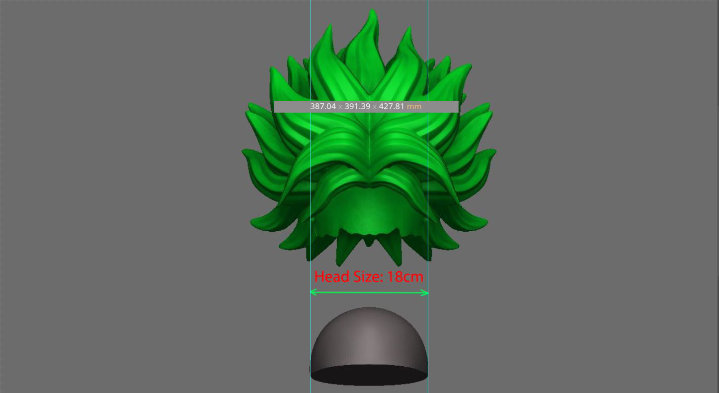 Broly Hair - Dragon ball - For Cosplay 3D print model 3D model 3D ...