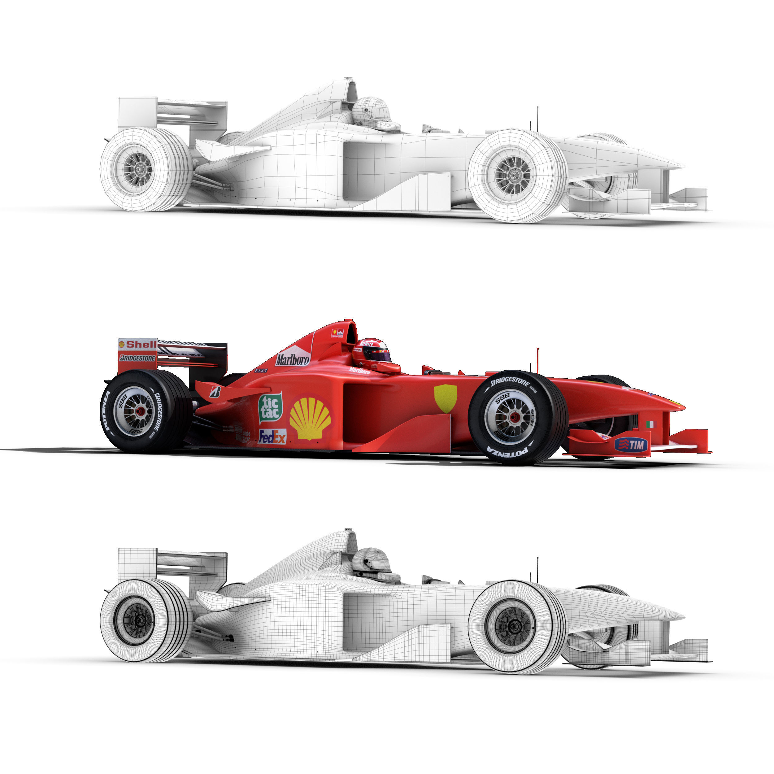 3D model Formula 1 2000 VR / AR / low-poly rigged | CGTrader