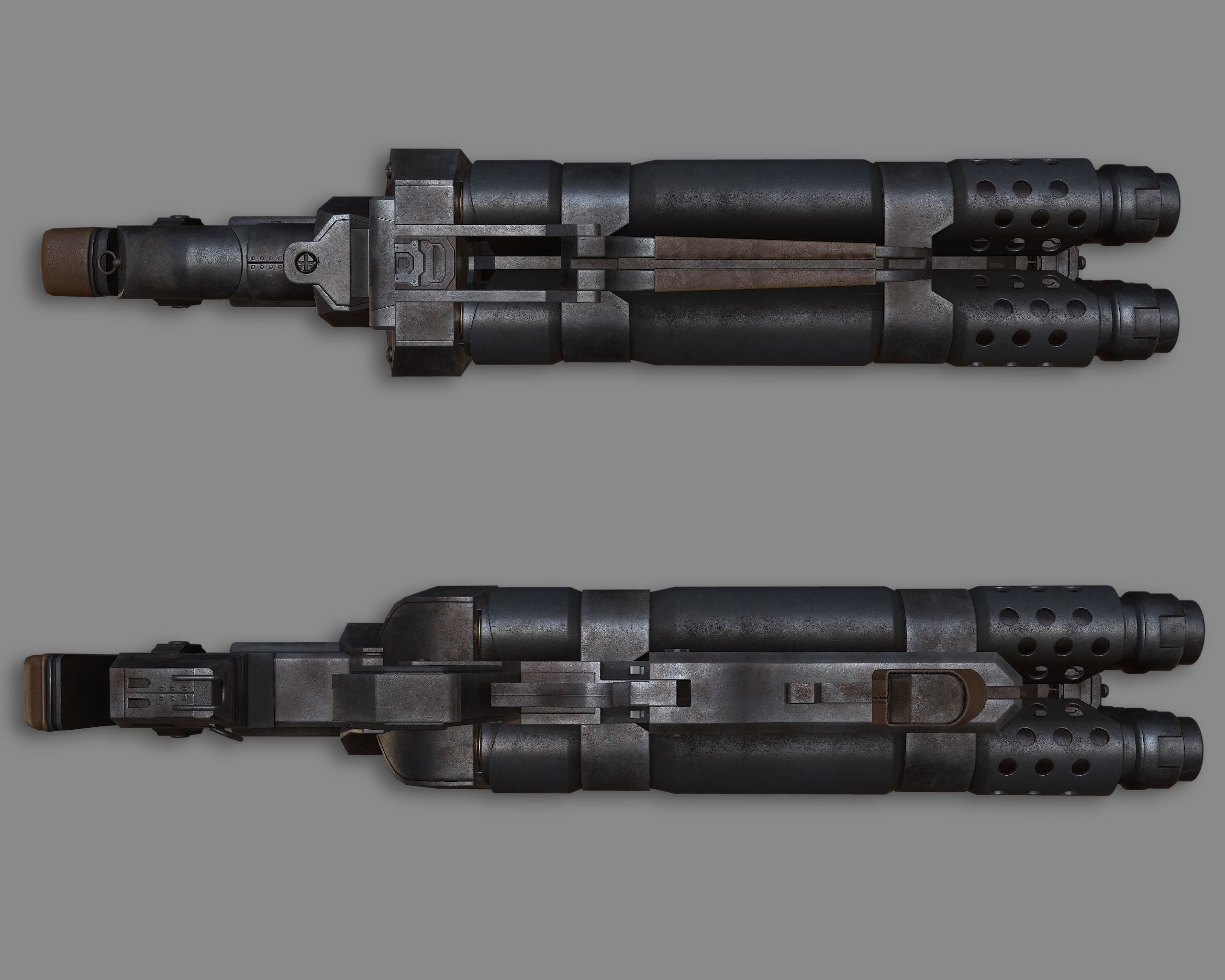 Lowpoly PBR Quad Barrel Shotgun free VR / AR / low-poly 3D model | CGTrader