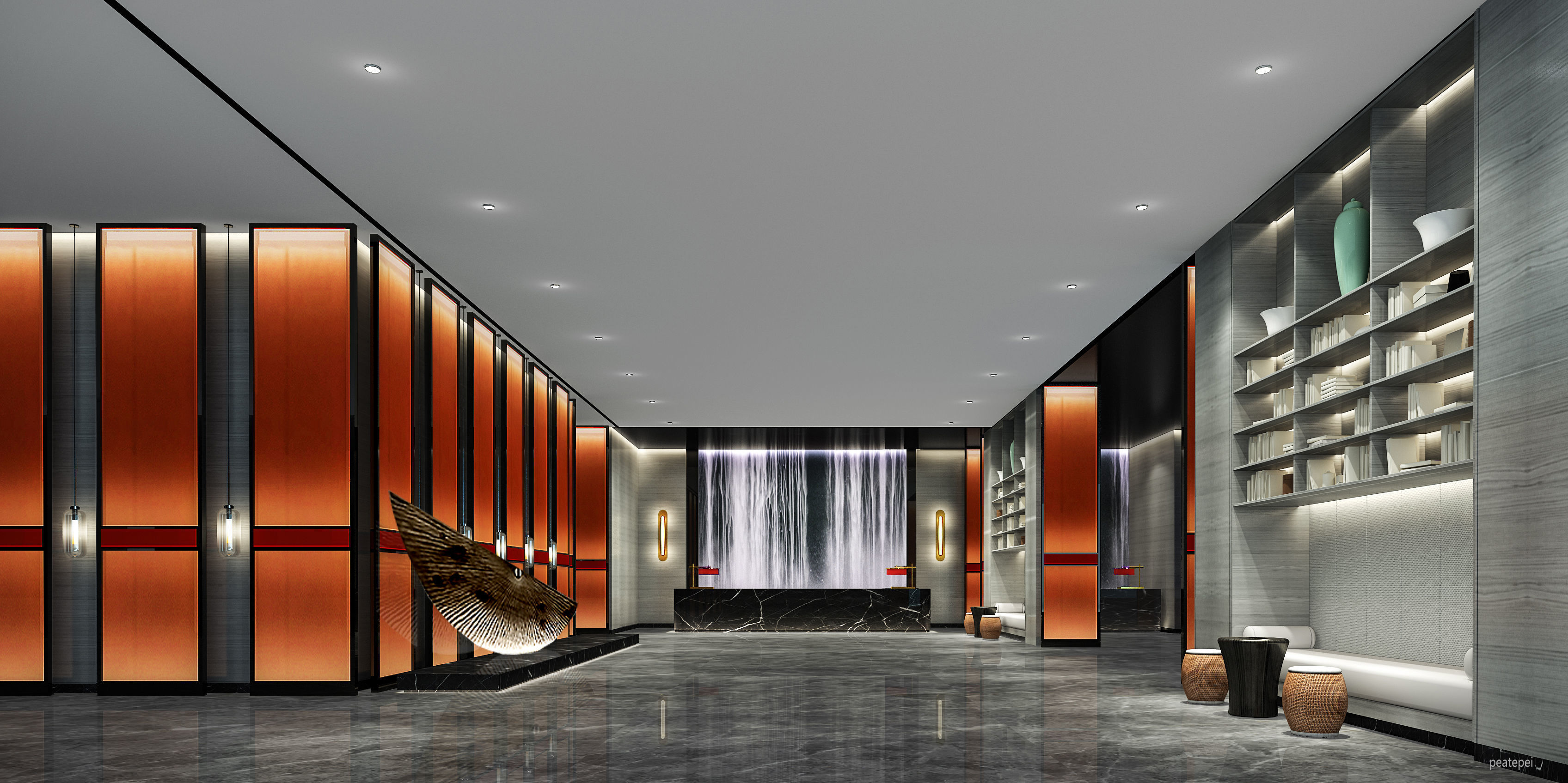 hotel lobby 3D model | CGTrader