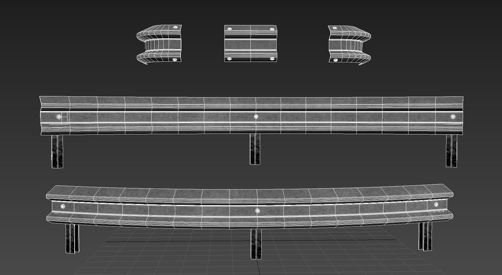 3D model Road fence kit VR / AR / low-poly | CGTrader