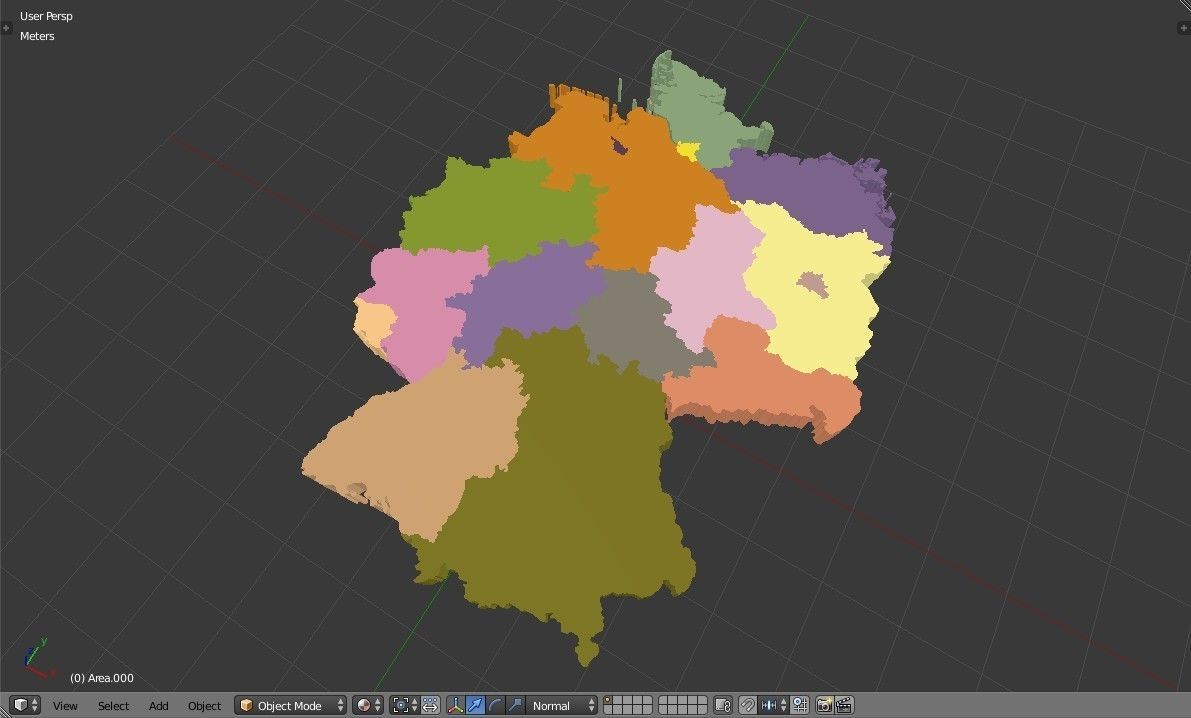 3D model Germany 3D Map with states VR / AR / low-poly | CGTrader