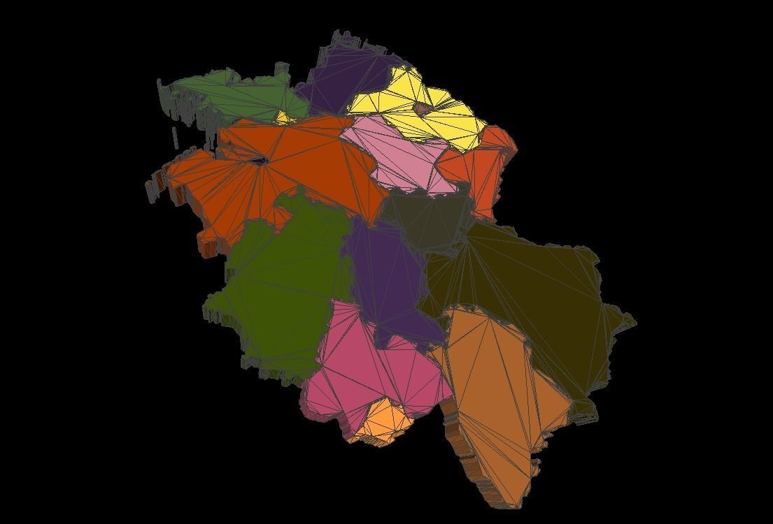 3D model Germany 3D Map with states VR / AR / low-poly | CGTrader