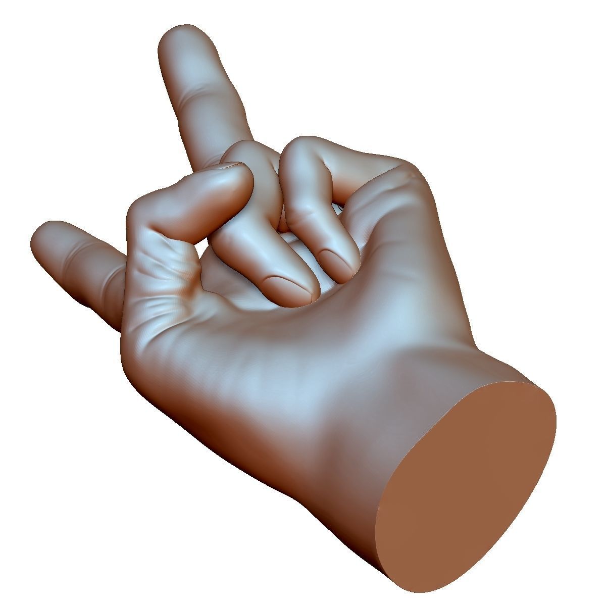 Victory sign hand male - 3D printable model 3D model 3D printable ...
