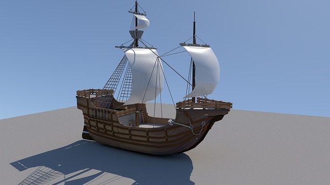 Free pirate ship remastered free 3D model | CGTrader