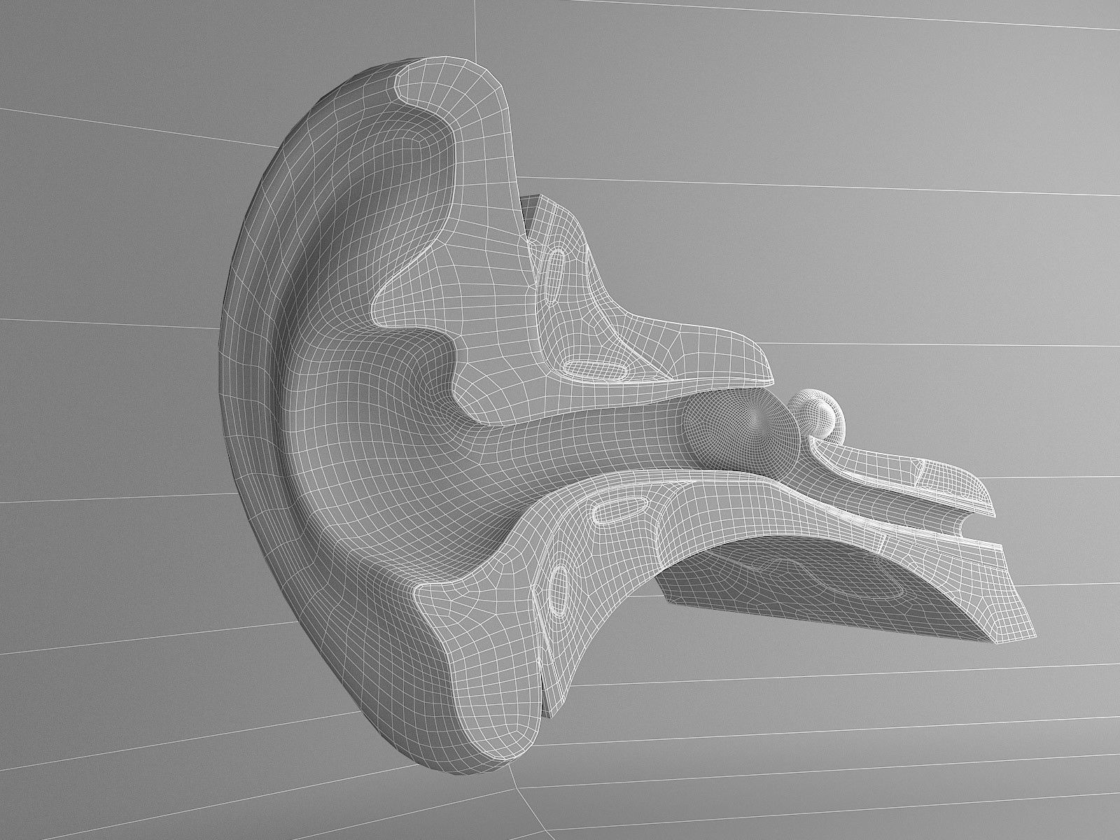 Inner ear 3D model animated | CGTrader