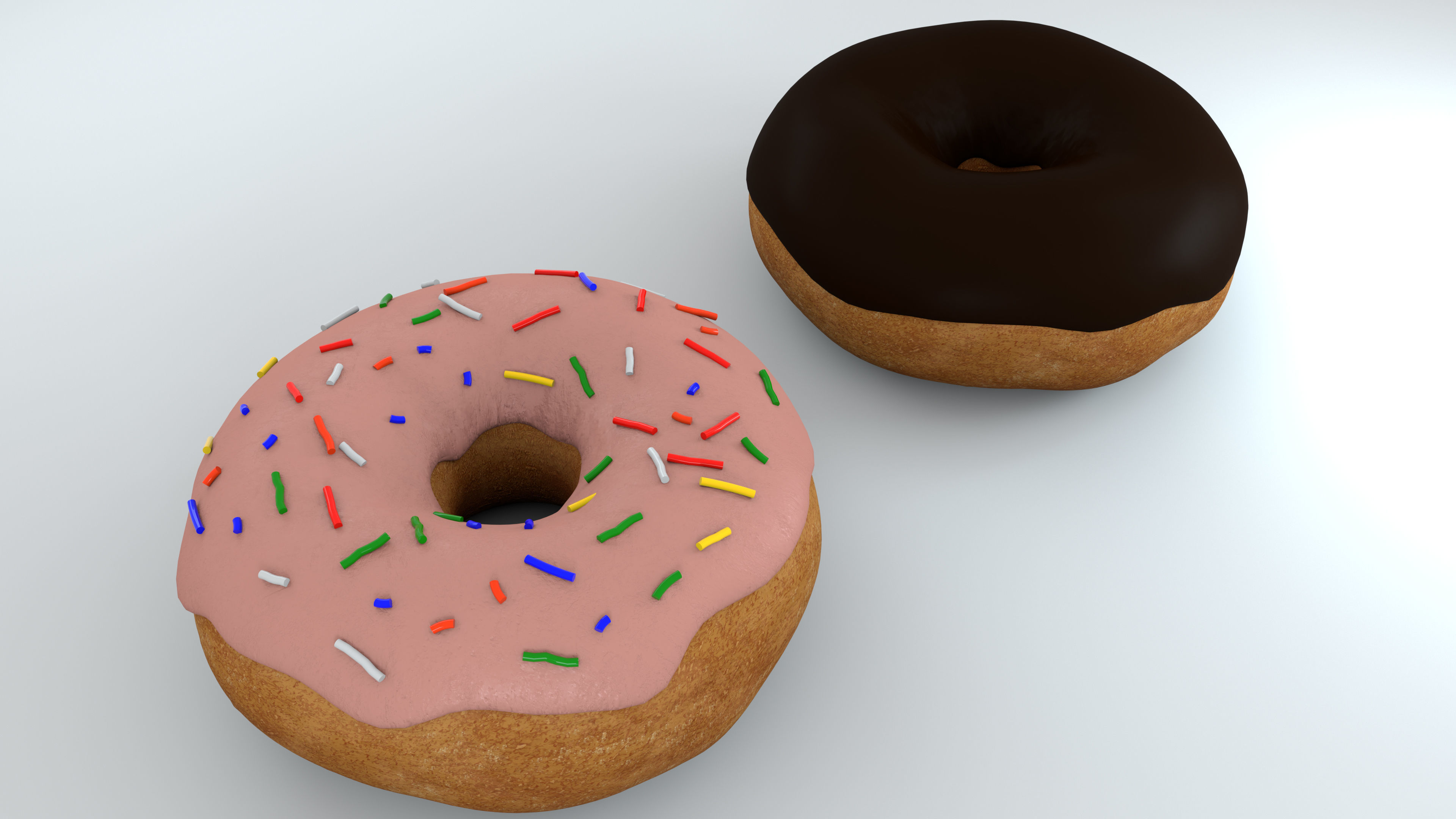sugar 3D 2 donuts | CGTrader