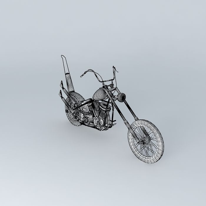 3D model chopper capitan america VR / AR / low-poly MAX OBJ 3DS FBX STL ...