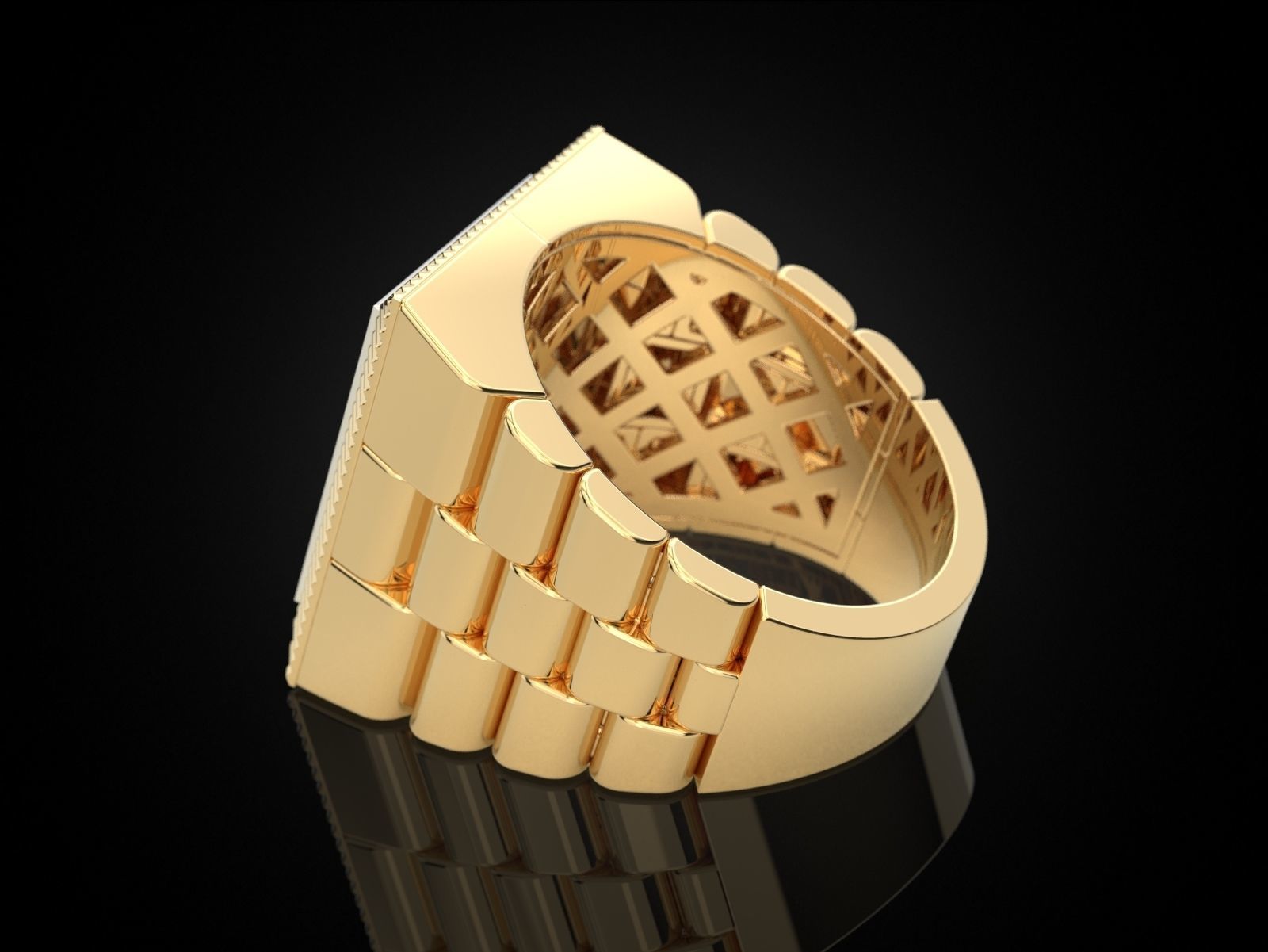 Mason Men ring 3 3D model 3D printable | CGTrader