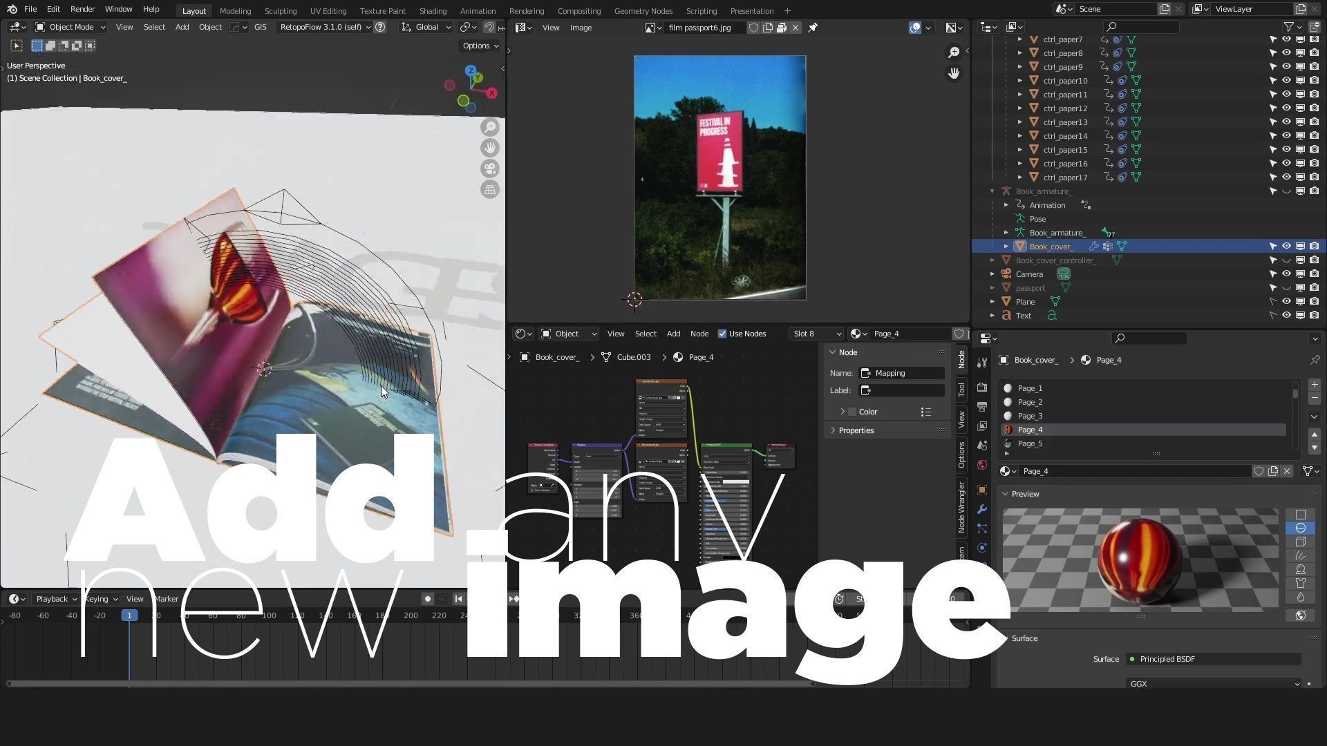 Book 3D Model UVs Rigged Animated Beginner Friendly for Blender 3D ...