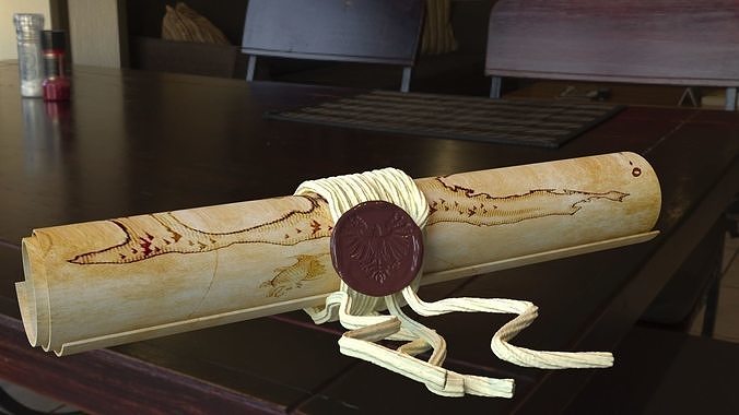 parchment 3D model | CGTrader