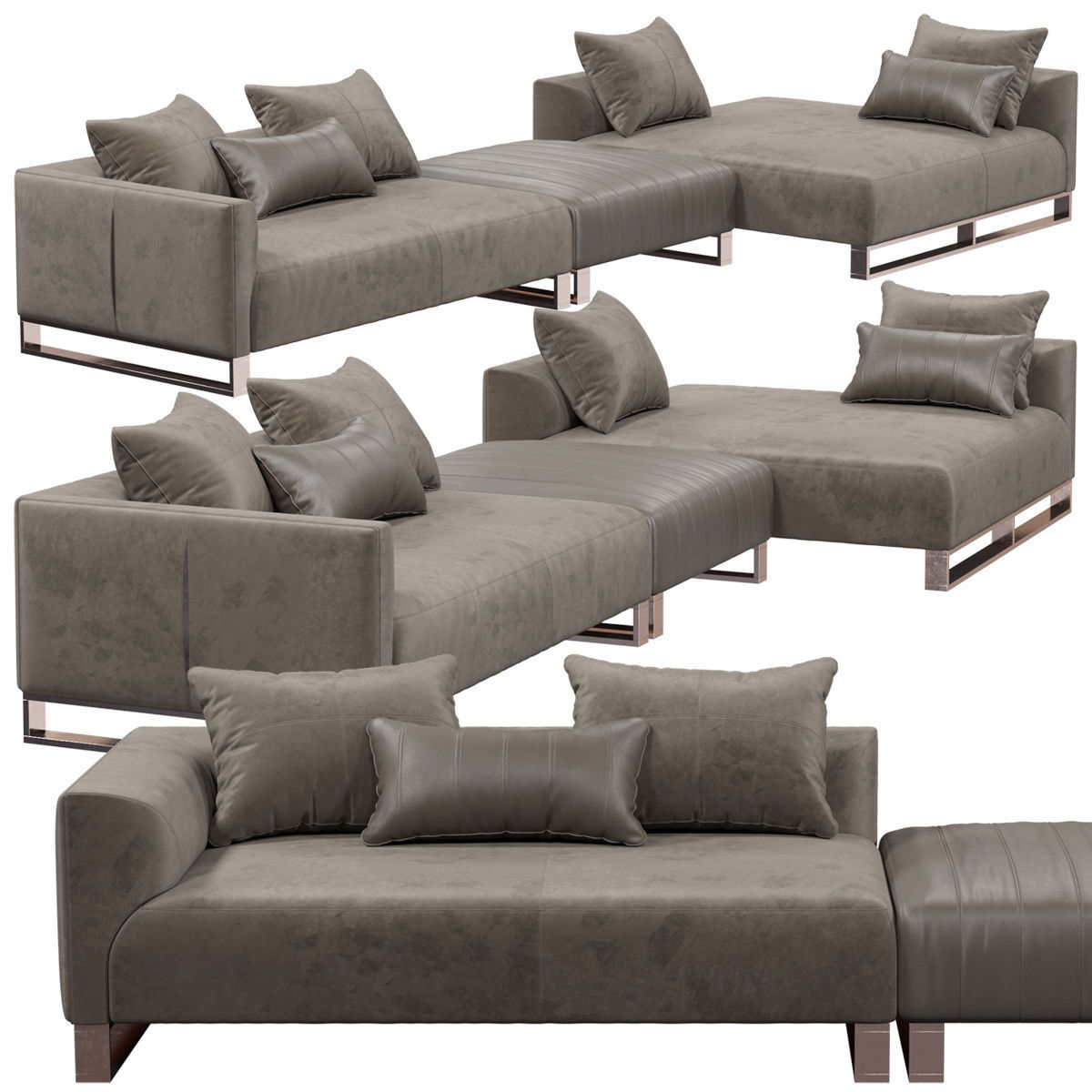 Sofas set 4 3D model | CGTrader