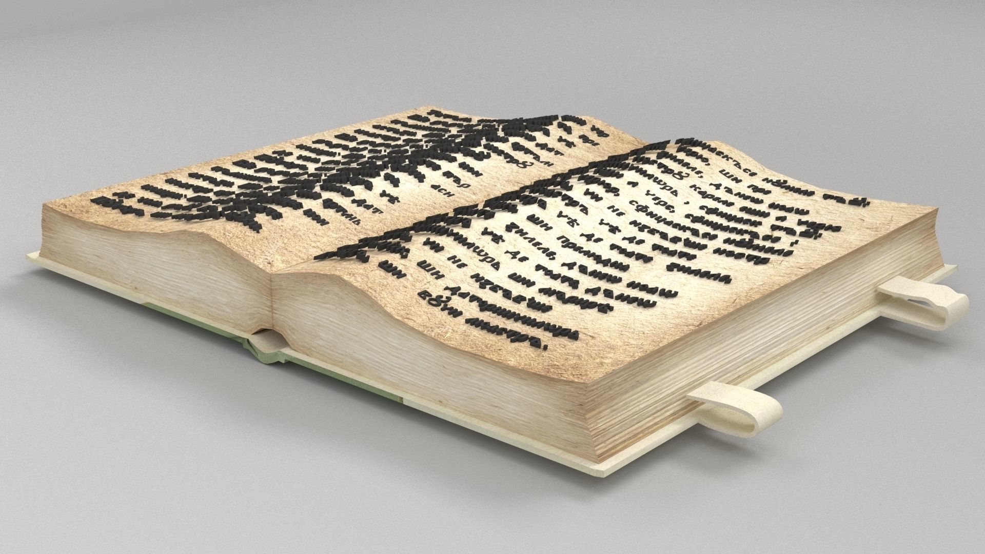 book text 3D model | CGTrader