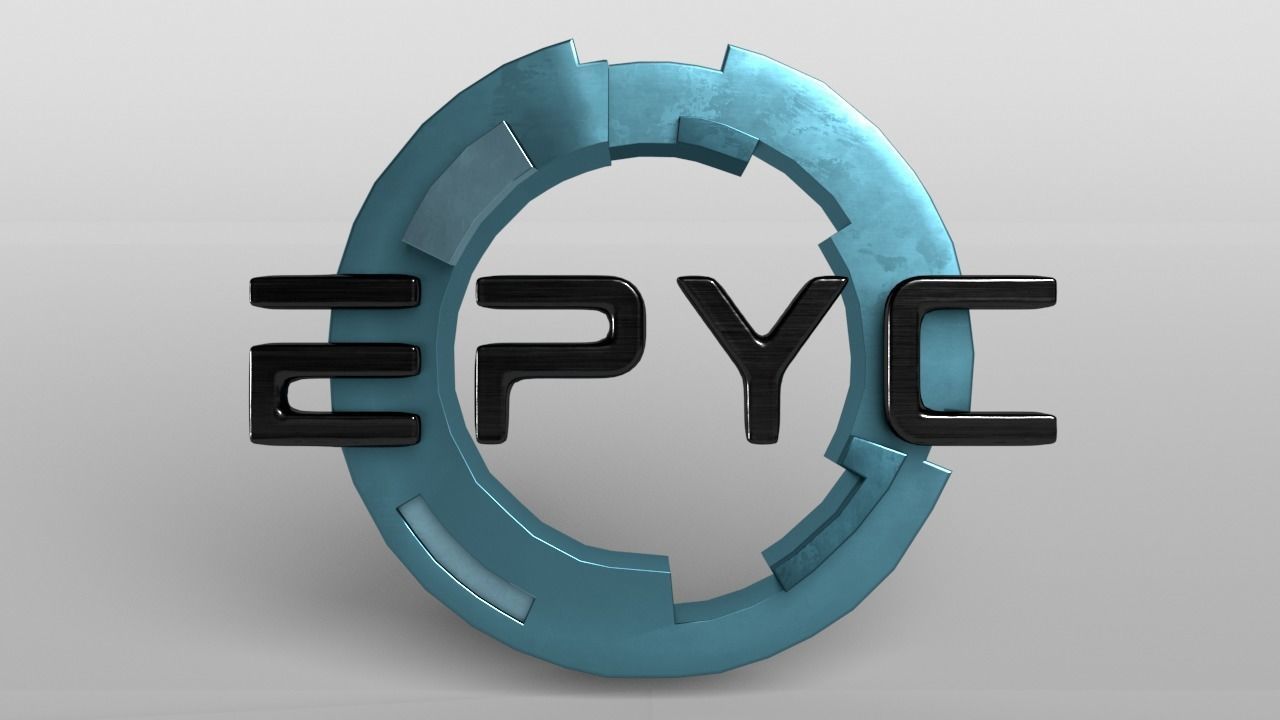 AMD EPYC Logo 01 free VR / AR / low-poly 3D model | CGTrader