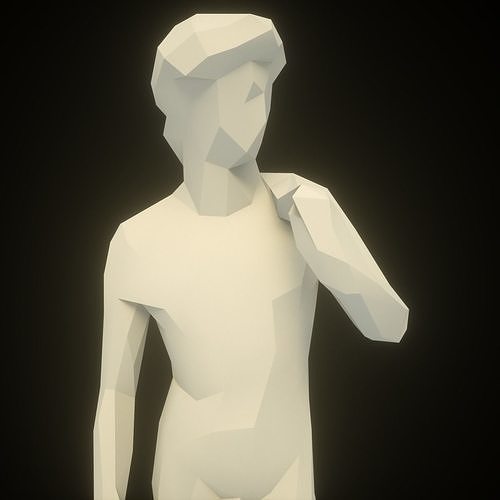 3D model David Sculpture Low Poly VR / AR / low-poly | CGTrader