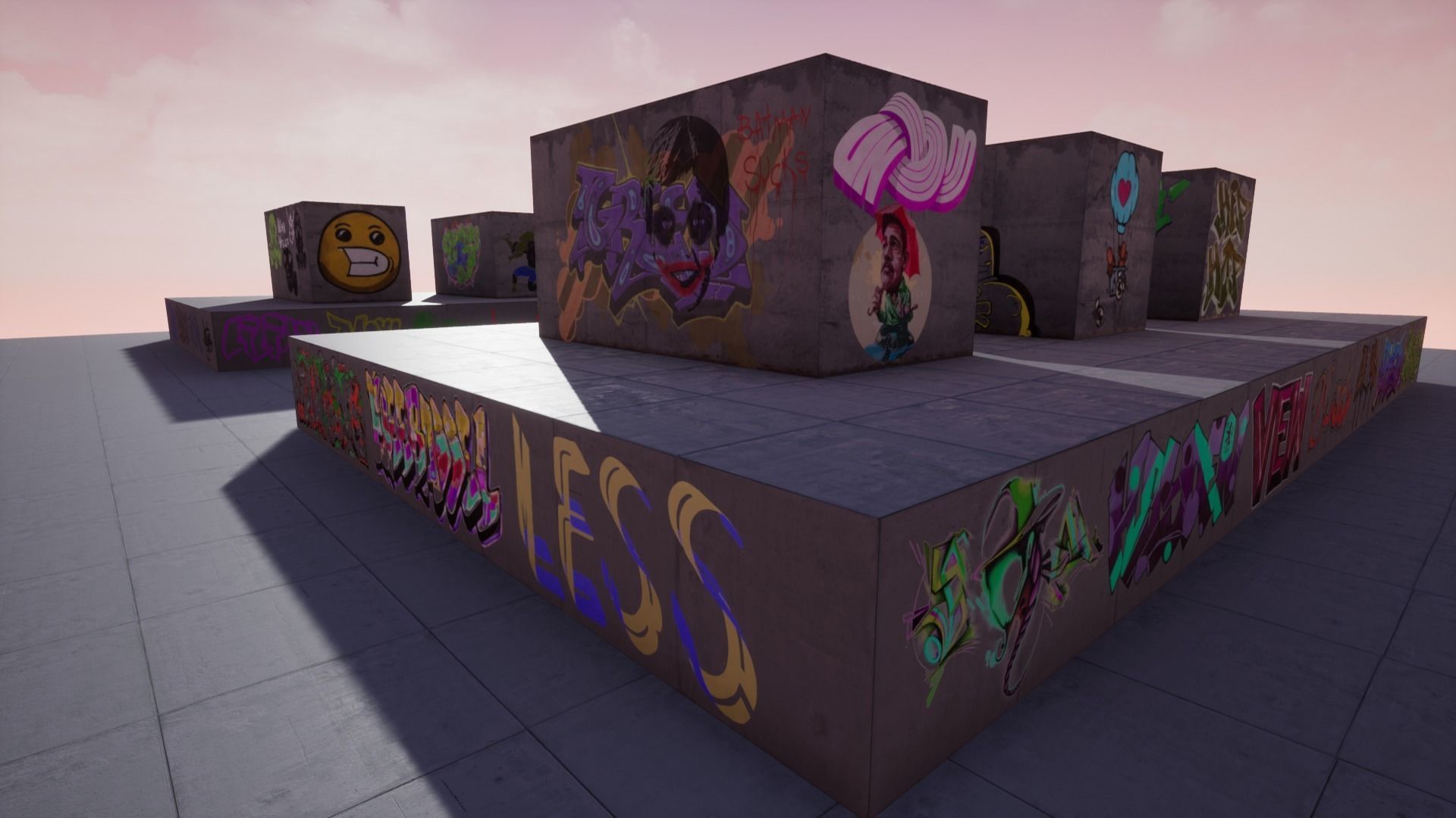 3D model 100 Procedural Graffiti for UE4 VR / AR / low-poly | CGTrader