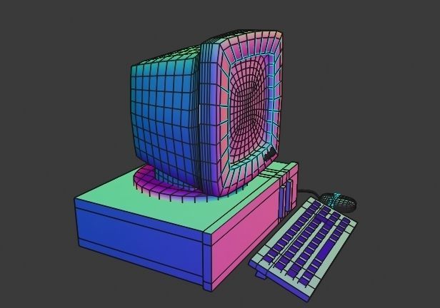 3D model Retro Computer VR / AR / low-poly | CGTrader